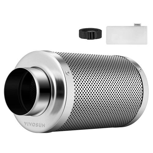 VIVOSUN 8-Inch Air Carbon Filter, Odour Control Filter with Pre-Filter ...