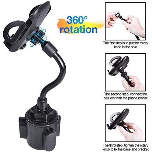 Universal Adjustable Cup Holder Cradle Car Mount A64