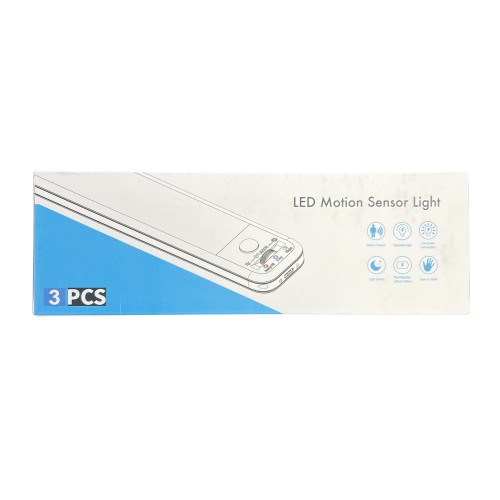 3-Pack LED Motion Sensor Light, Wireless Under Cabinet Lights with 3 ...