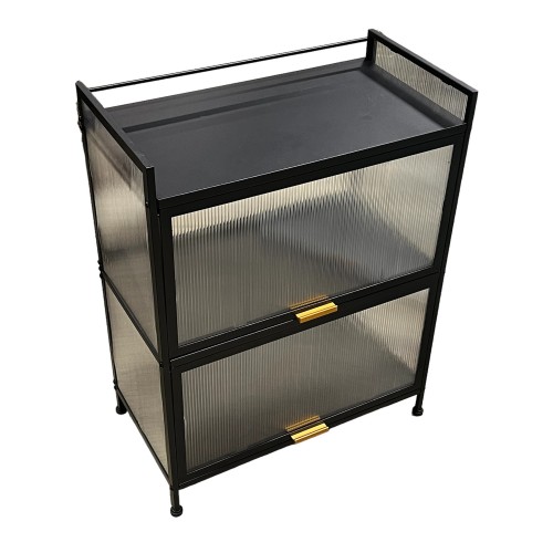 3-Tier Multifunctional Storage Rack, 60cm Width Storage Cabinet with ...