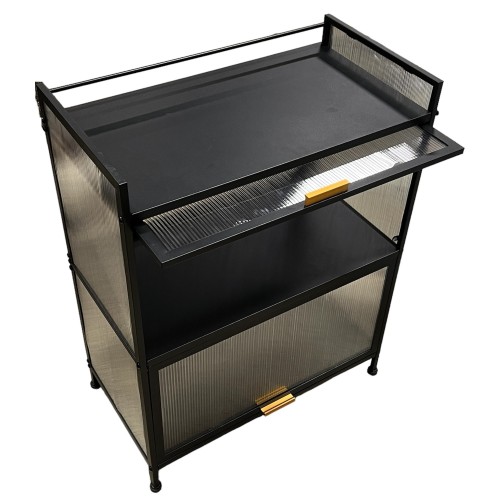 3-Tier Multifunctional Storage Rack, 60cm Width Storage Cabinet with ...