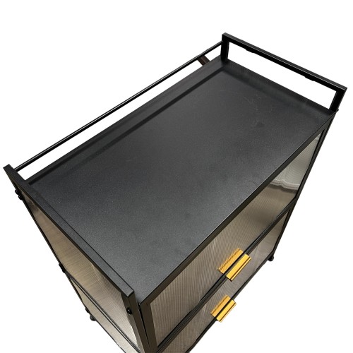 3-Tier Multifunctional Storage Rack, 60cm Width Storage Cabinet with ...