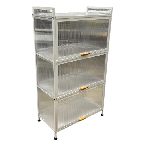 4-Tier Multifunctional Storage Rack, 60cm Width Storage Cabinet with ...